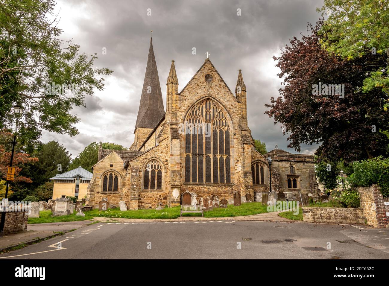 Horsham, August 30th 2023: St Mary's Church at the bottom of The ...