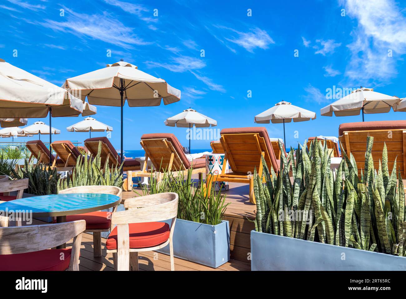 Scenic panoramic aerial view of Los Cabos landmark tourist destination ...