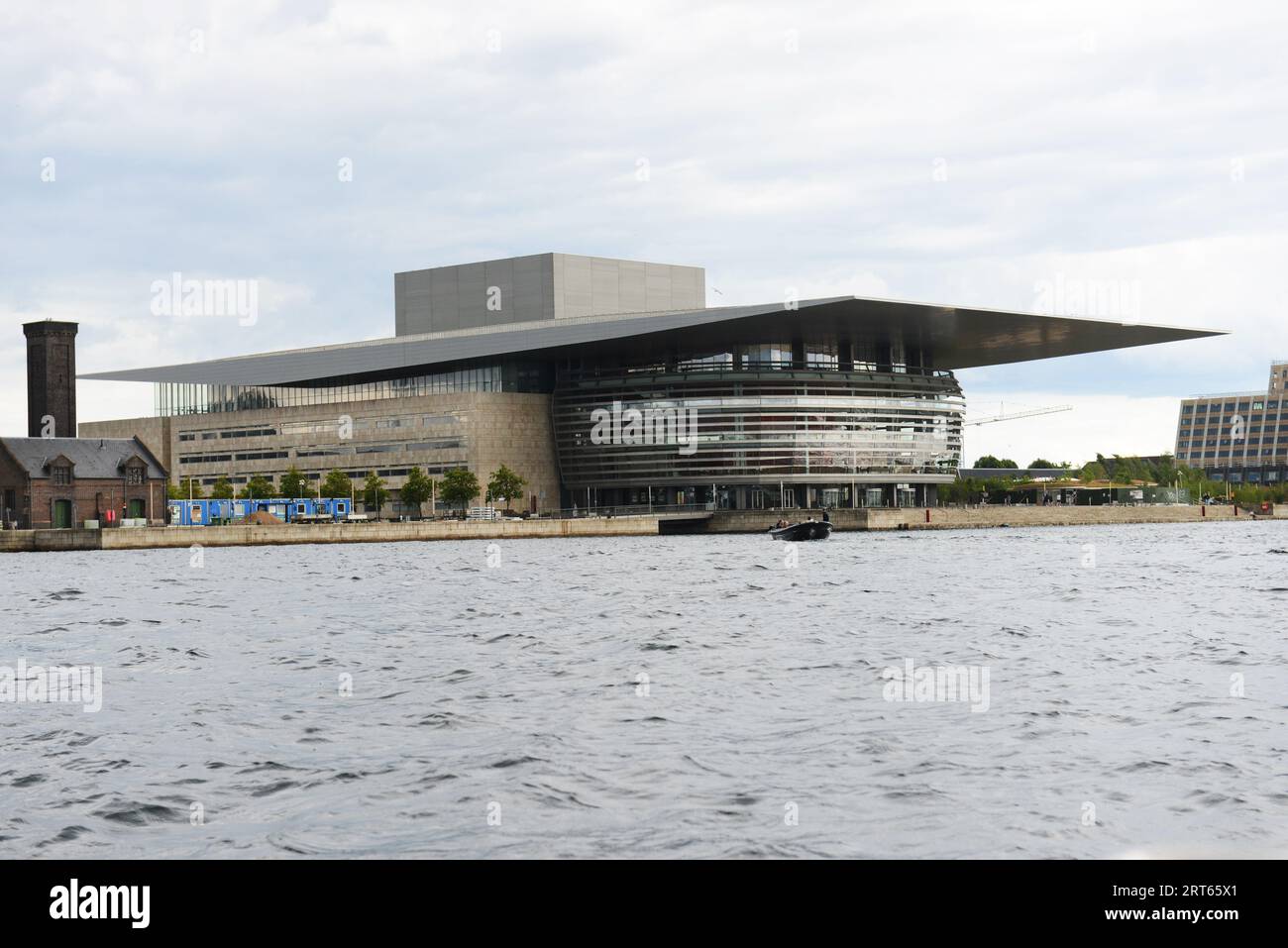 The ultra modern Copenhagen Opera House viewd from the inner harbour ...