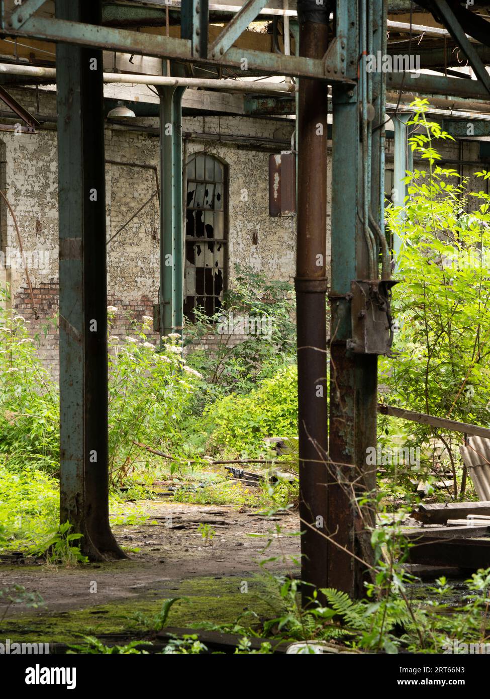 An abandoned and derelict factory building in Shropshire Stock Photo ...