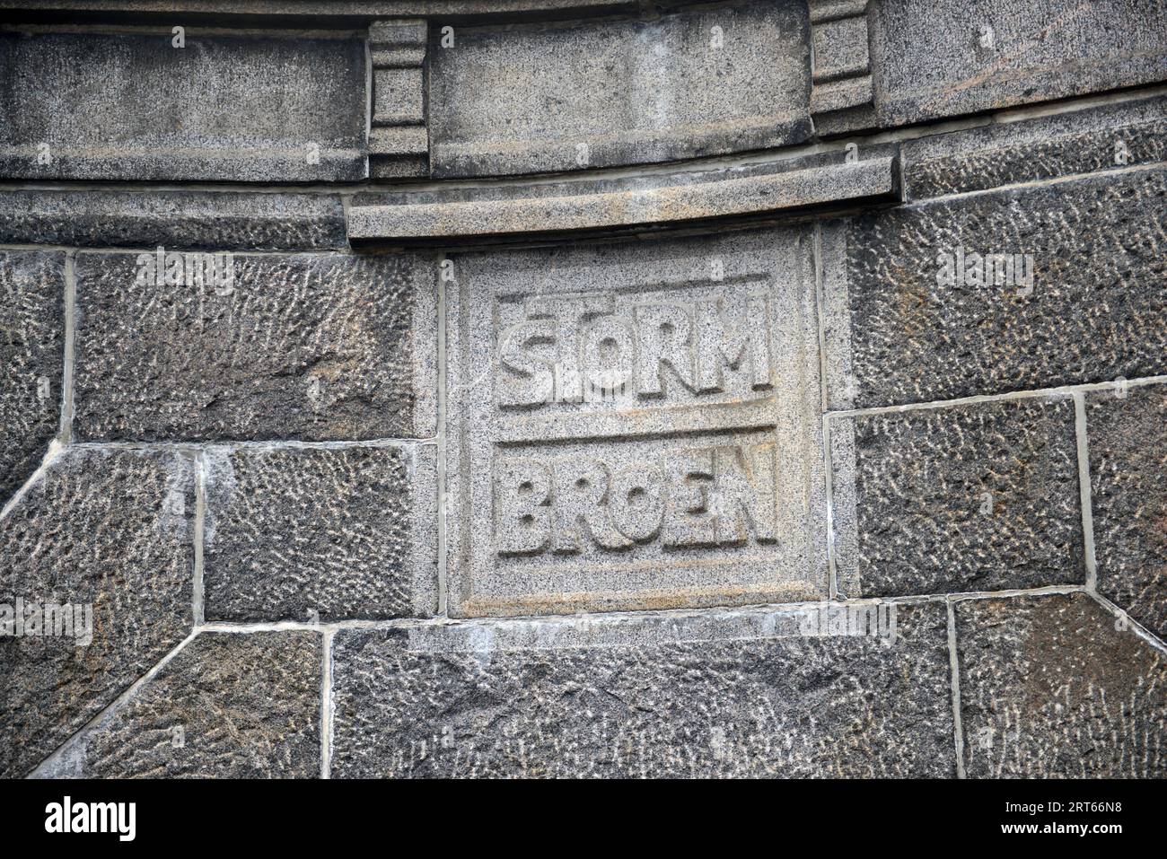 Stormbroen ( Storm bridge ) over the Slotsholmen Canal and ...