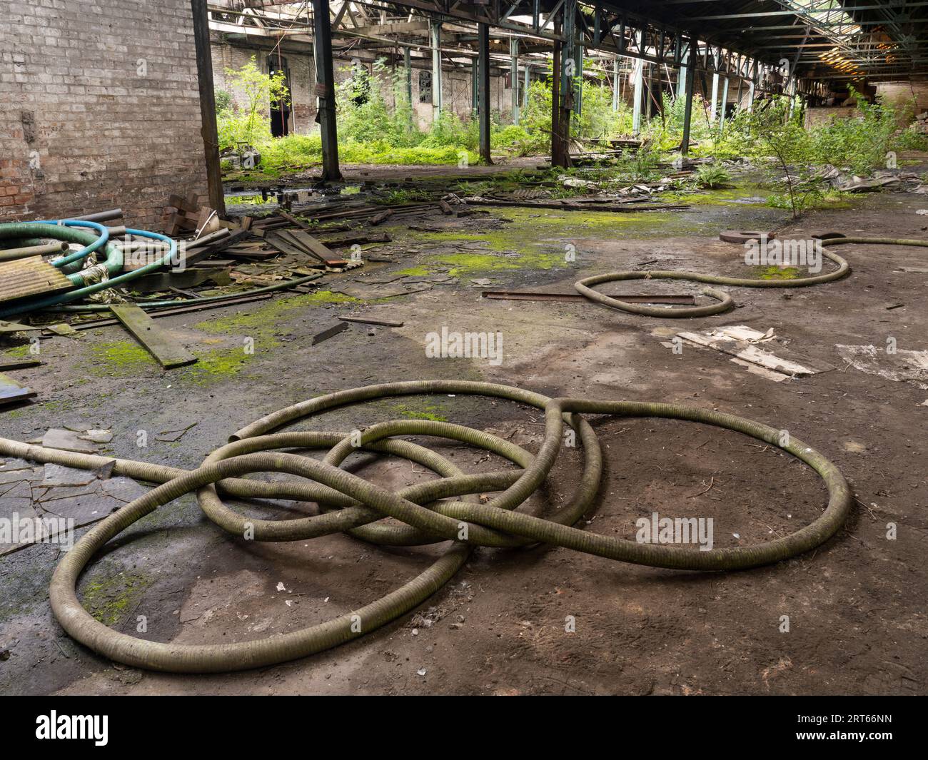 An abandoned and derelict factory building in Shropshire Stock Photo ...