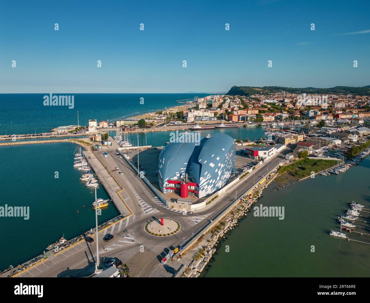 An aerial view of the port of Pesaro, Italy Stock Photo - Alamy