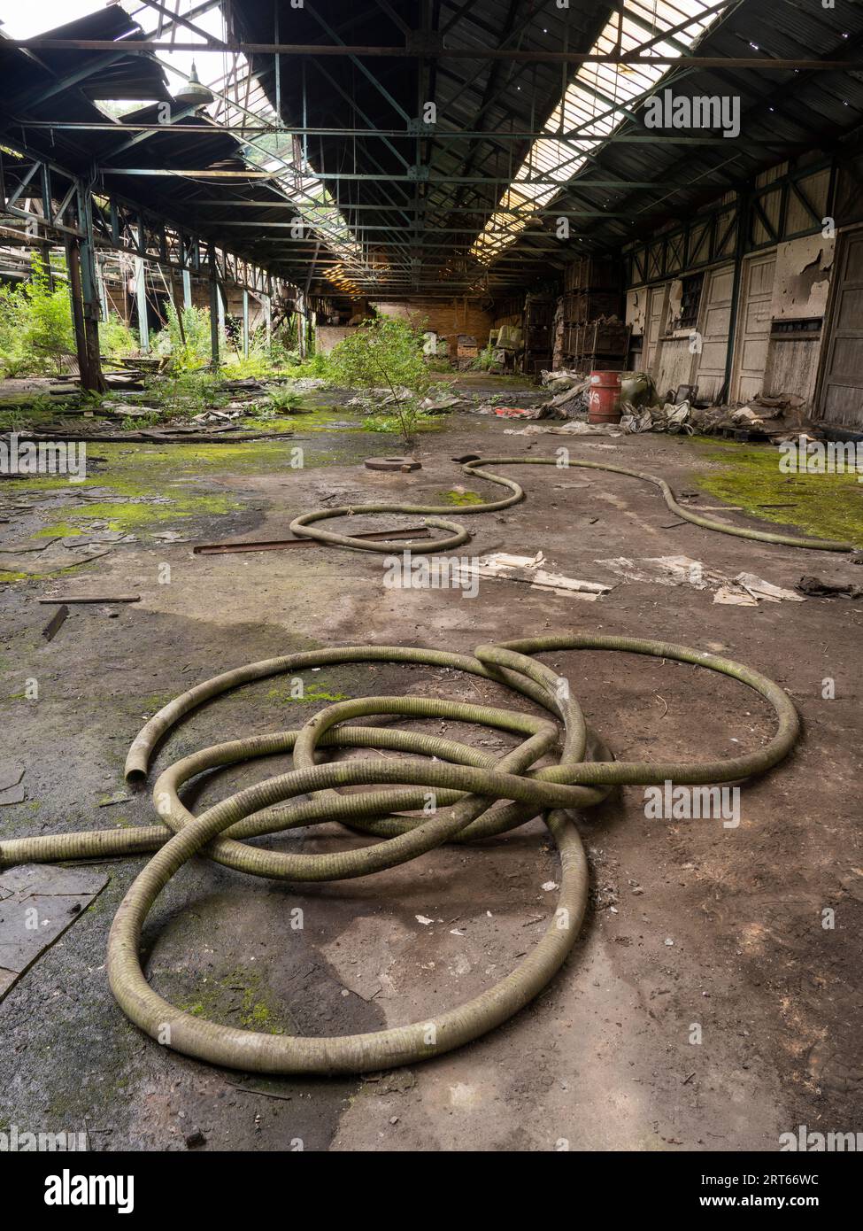 An abandoned and derelict factory building in Shropshire Stock Photo ...
