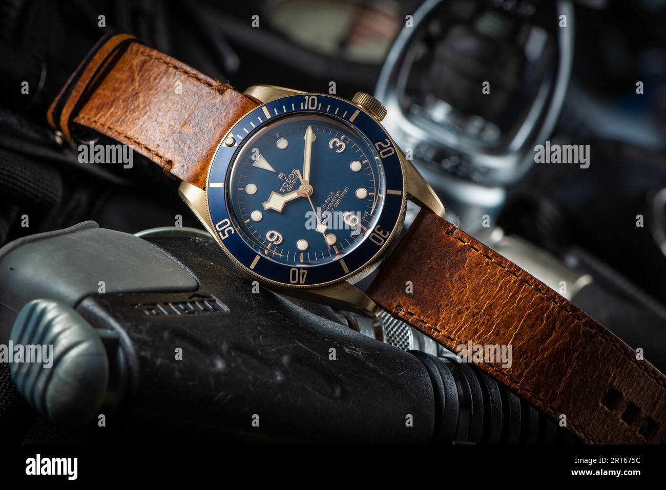 Tudor Black Bay Bronze Bucherer Blue BBBBB Stock Photo - Alamy