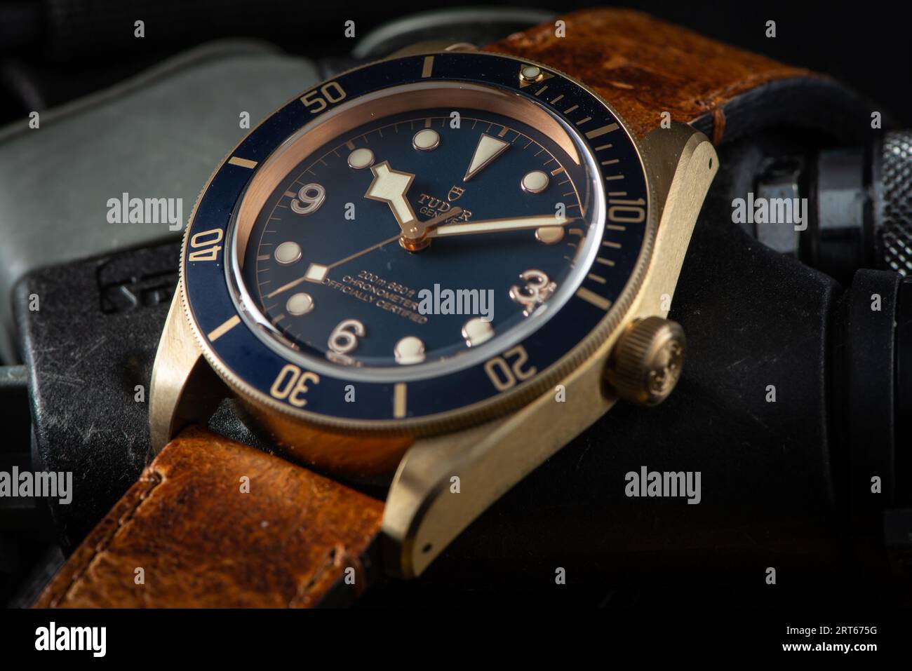 Tudor Black Bay Bronze Bucherer Blue BBBBB Stock Photo - Alamy