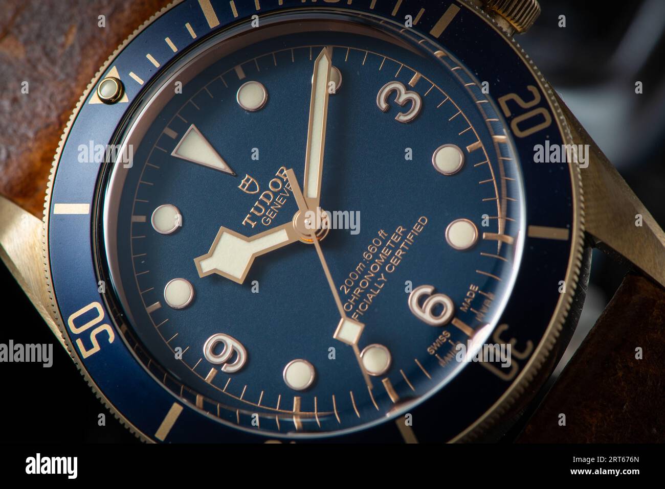 Tudor Black Bay Bronze Bucherer Blue BBBBB Stock Photo - Alamy