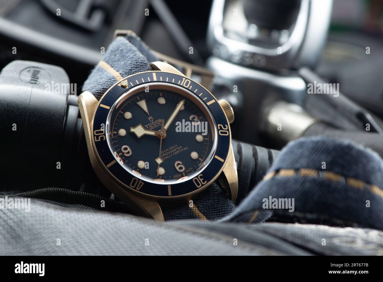Tudor Black Bay Bronze Bucherer Blue BBBBB Stock Photo - Alamy