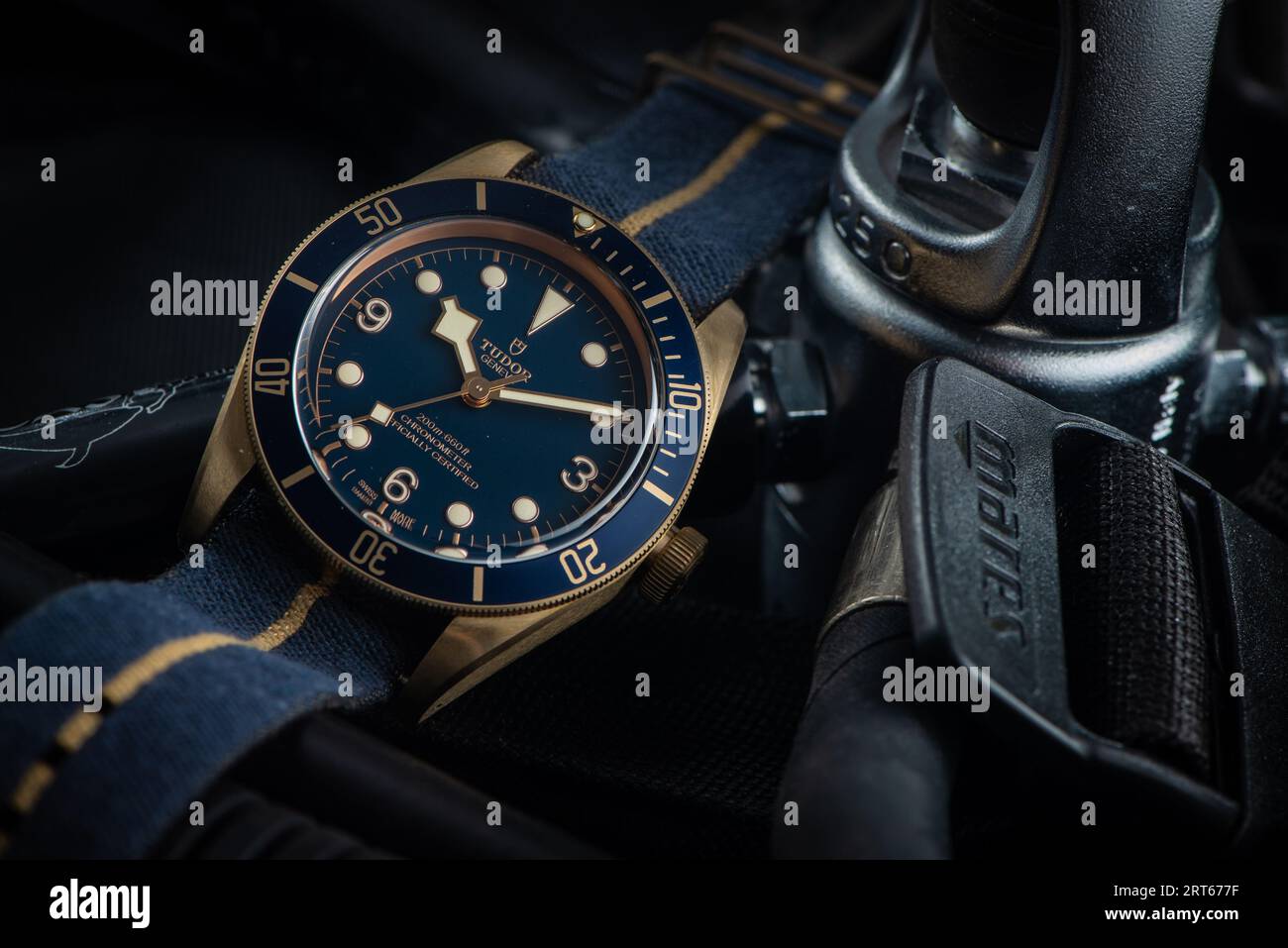 Tudor Black Bay Bronze Bucherer Blue BBBBB Stock Photo - Alamy