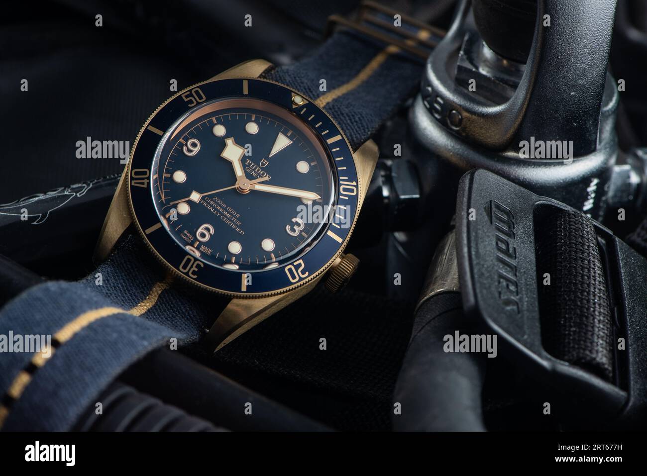 Tudor Black Bay Bronze Bucherer Blue BBBBB Stock Photo - Alamy