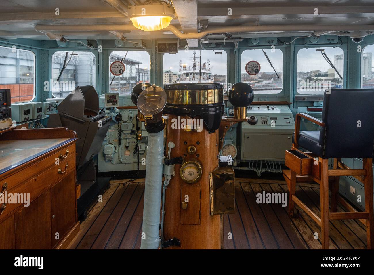 The interior of Royal Yacht Britannia (HMY Britannia), Edinburgh ...