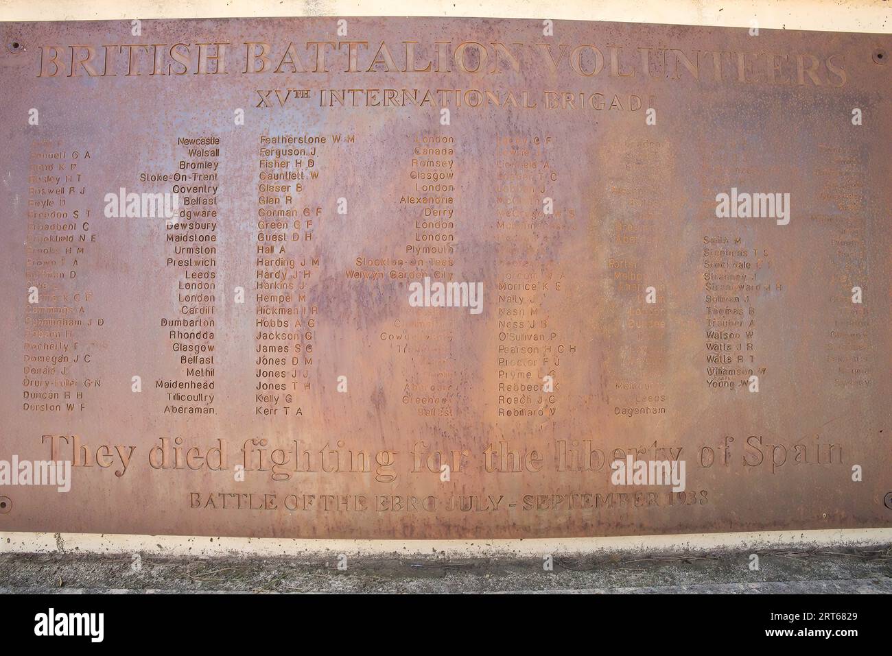 Brit Bat - XV International Brigade Stock Photo - Alamy
