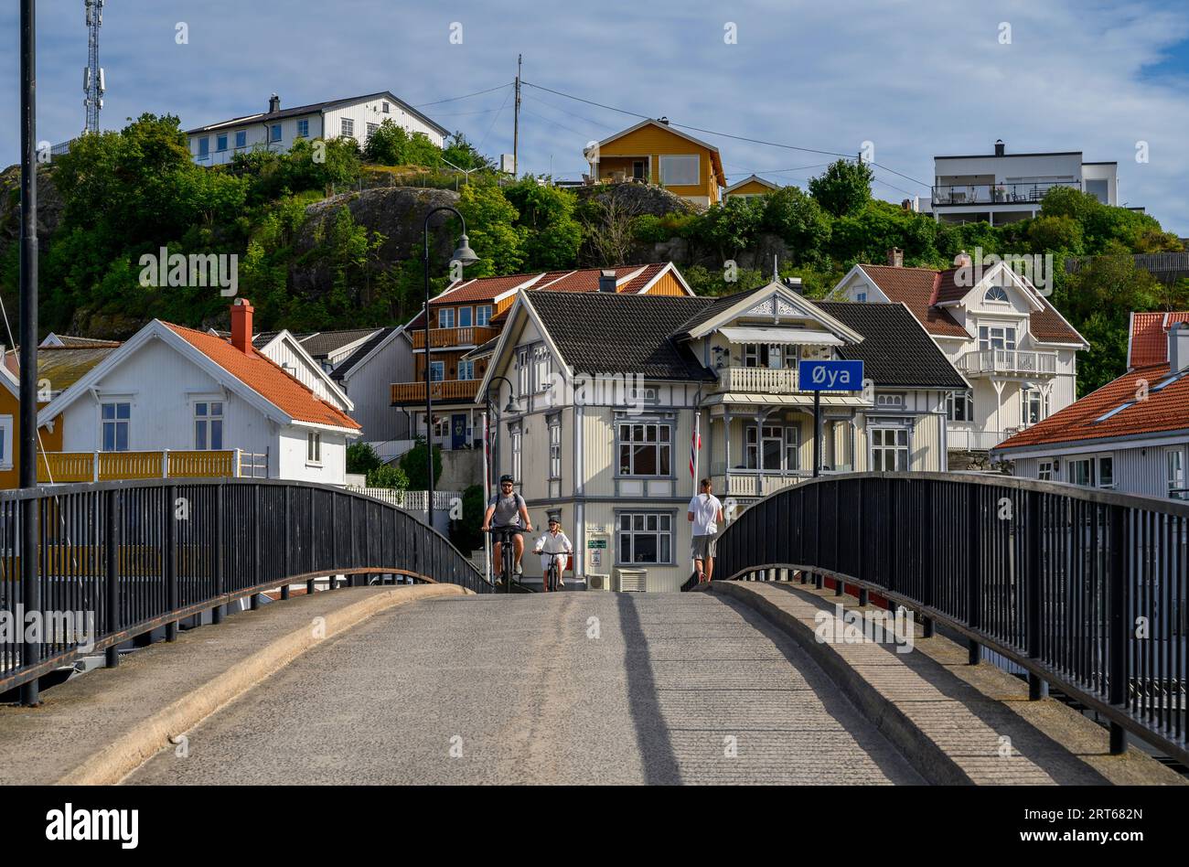 Bridge across to 'Øya' ('The Island') a part of the well-kept and ...