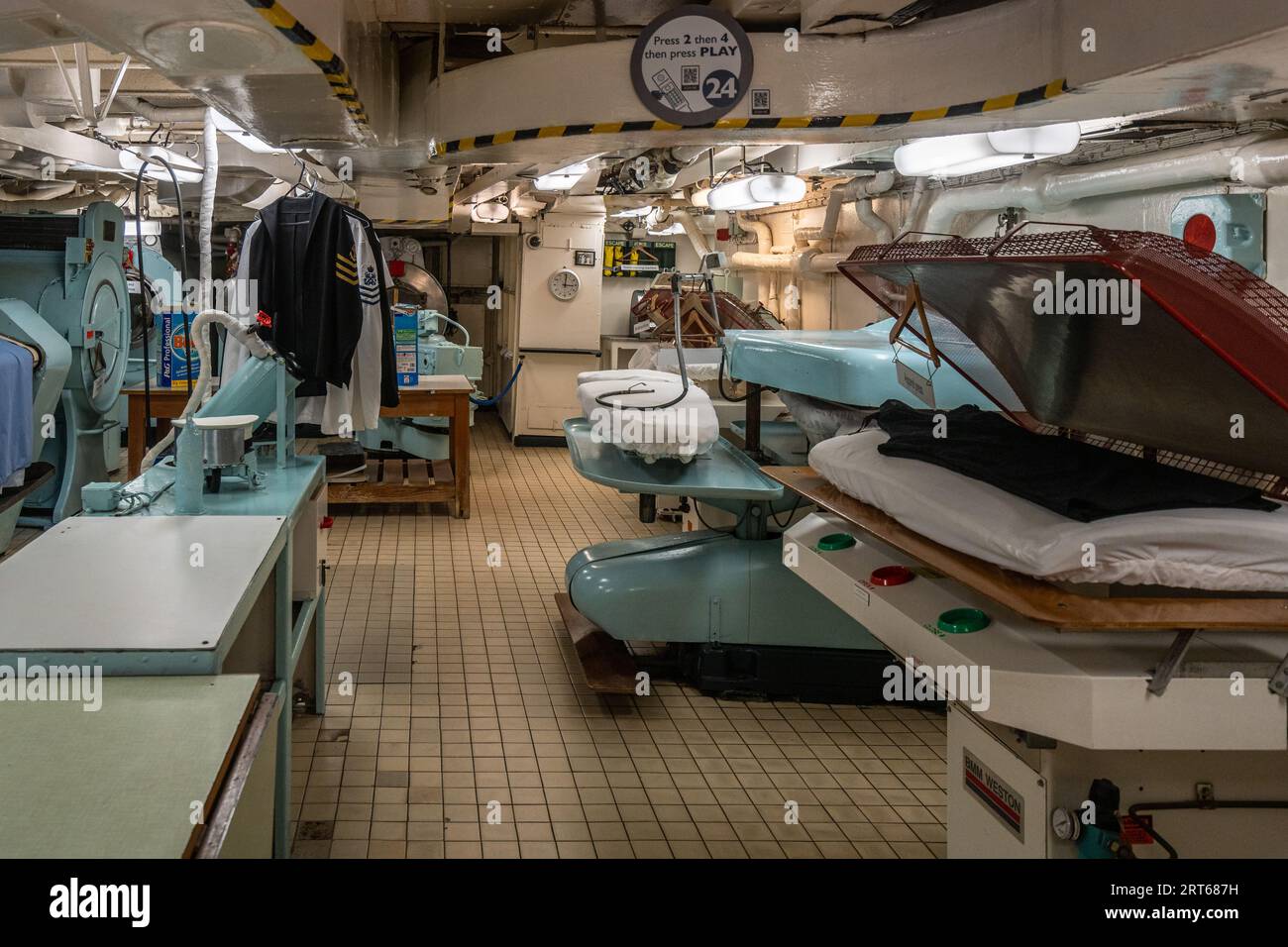 The interior of Royal Yacht Britannia (HMY Britannia), Edinburgh ...