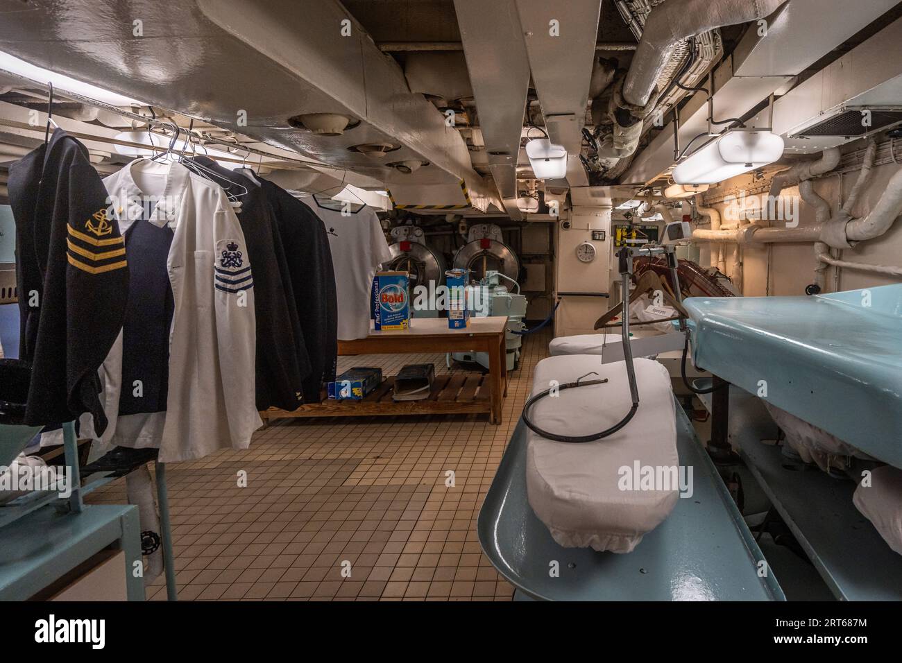 The interior of Royal Yacht Britannia (HMY Britannia), Edinburgh ...
