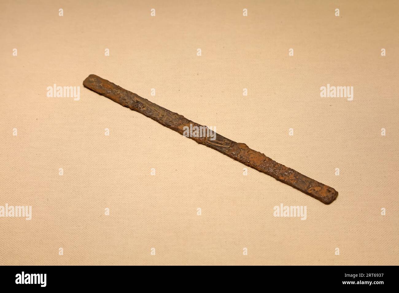 Iron ruler for ancient Chinese cultural relics Stock Photo - Alamy