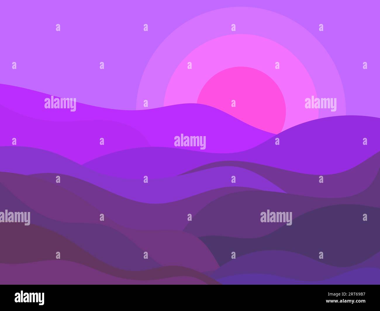 Desert sunset dusk silhouette Stock Vector Images - Alamy