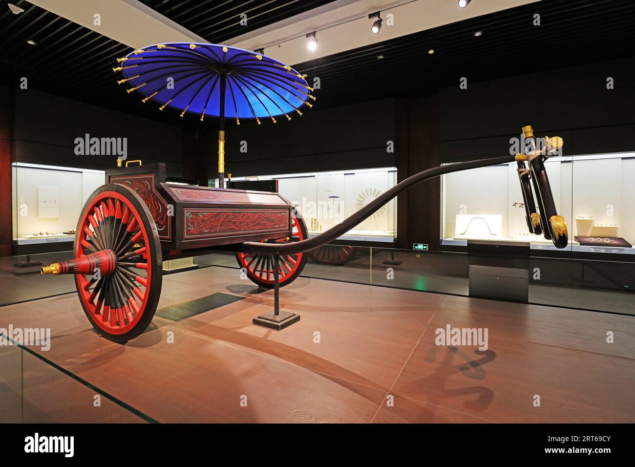 Shijiazhuang City - July 26, 2017: Wooden Vehicles in Ancient China in ...