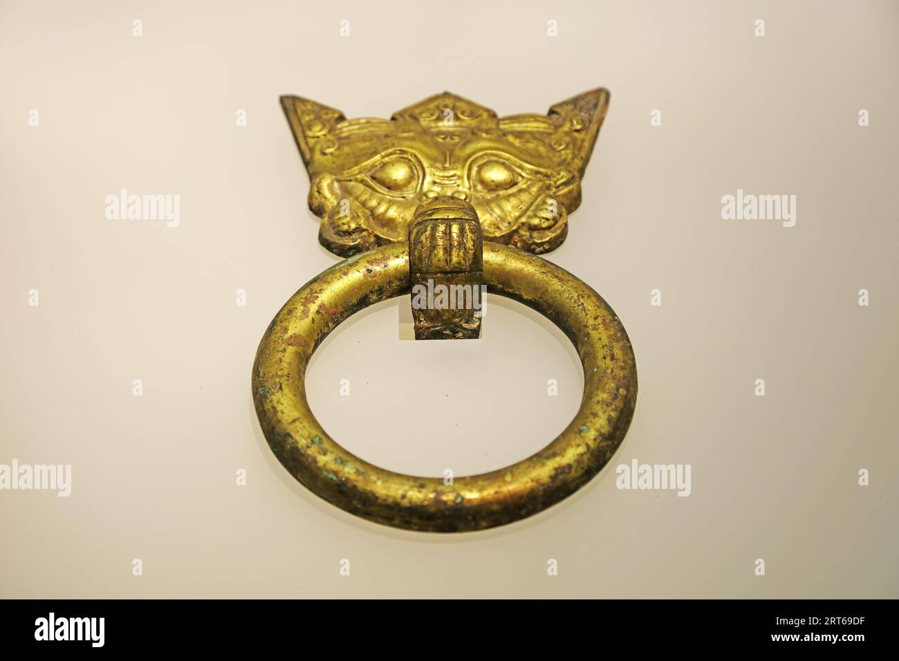 Ancient Chinese Gold and Copper Door Rings Stock Photo - Alamy