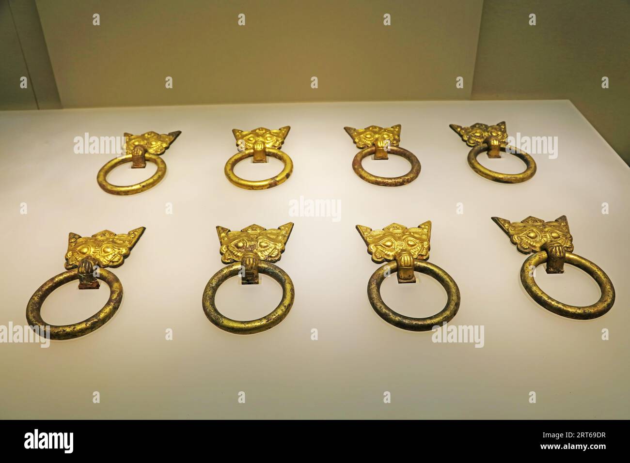 Ancient Chinese Gold and Copper Door Rings Stock Photo - Alamy