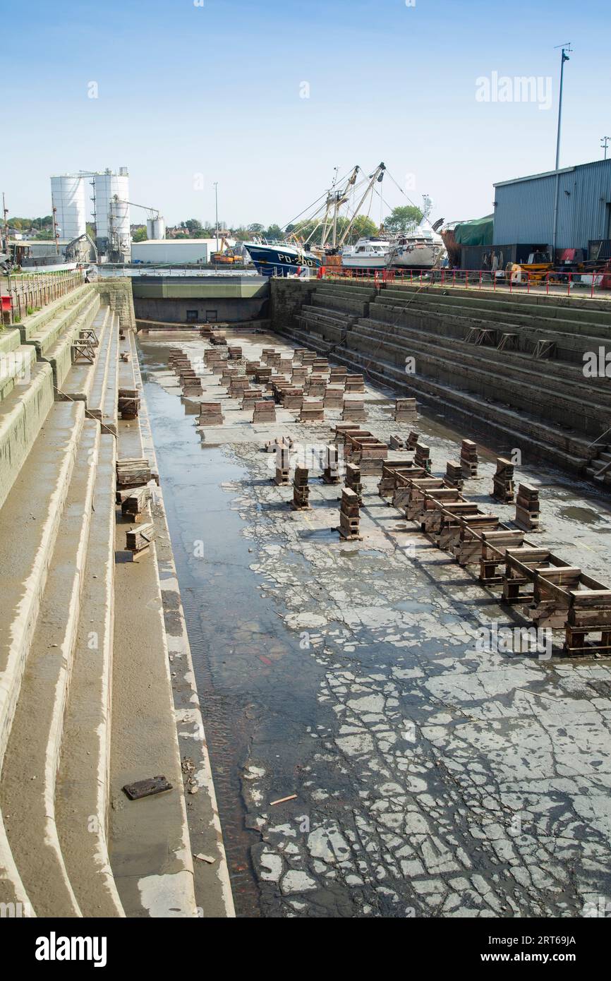 Dry Dock at Sharness, on the River Severn, Gloucestershire, UK Stock ...