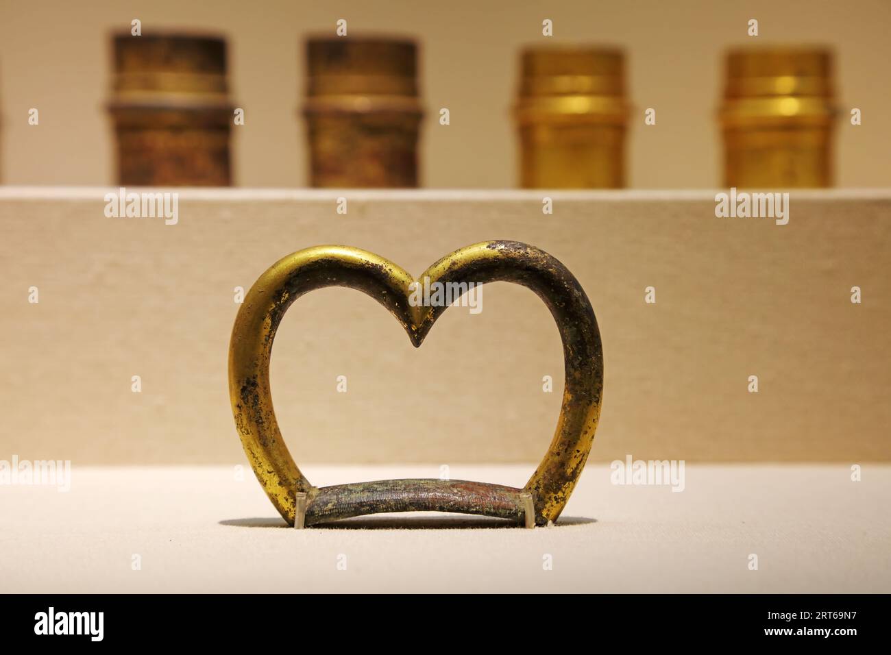 Ancient Chinese copper artifacts, unearthed cultural relics Stock Photo ...