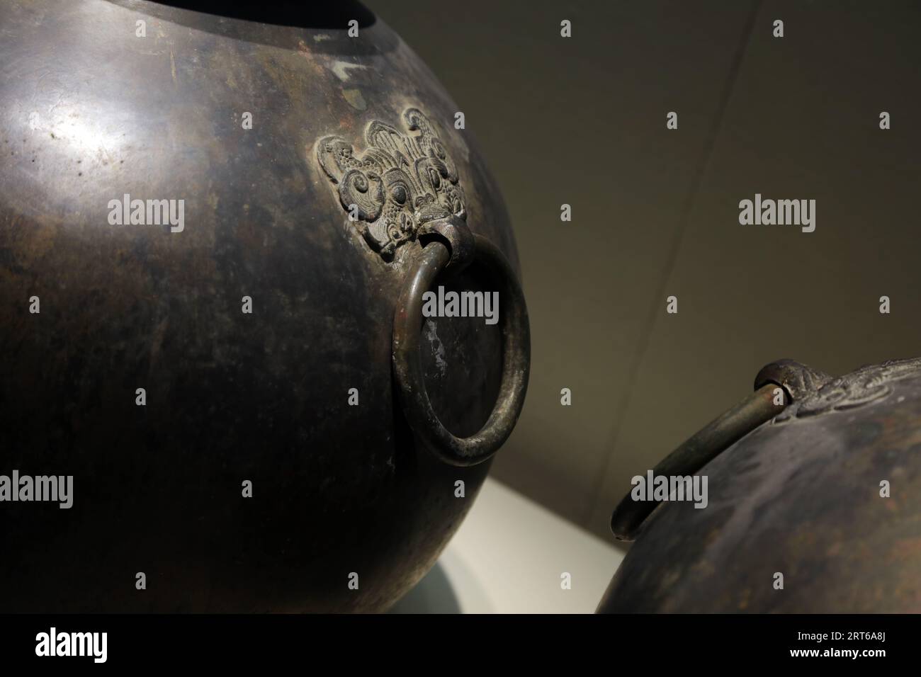 Ancient Chinese bronze utensils, unearthed cultural relics Stock Photo ...
