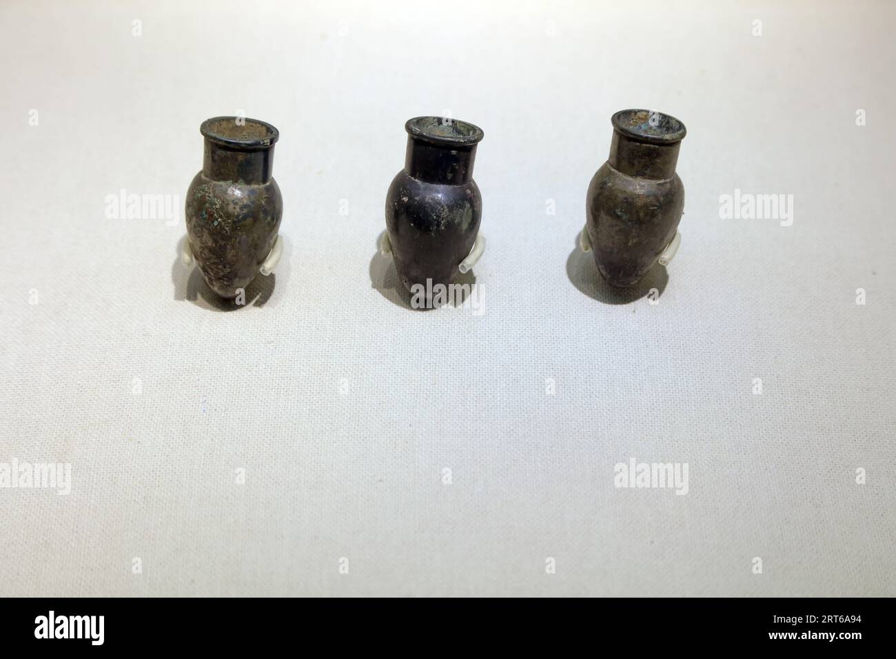 Ancient Chinese bronze utensils, unearthed cultural relics Stock Photo ...