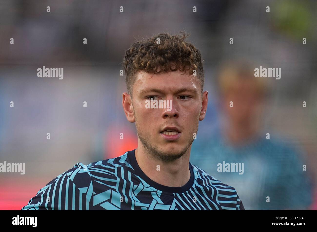September 10 2023: Andreas Skov Olsen (Denmark) looks on during a Group ...
