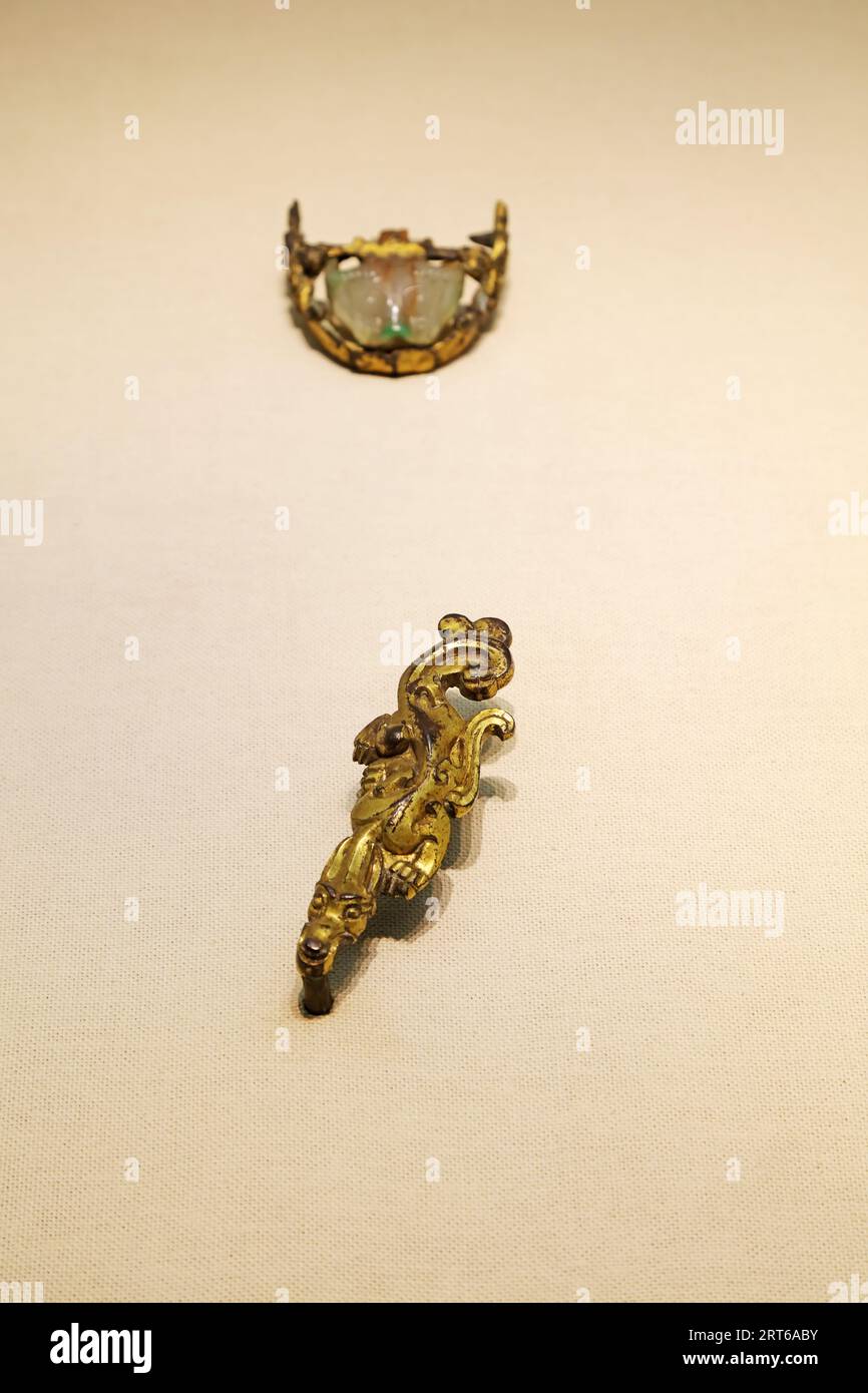 Ancient Chinese bronze utensils, unearthed cultural relics Stock Photo ...