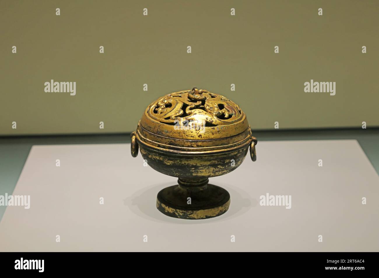 Ancient Chinese bronze utensils, unearthed cultural relics Stock Photo ...