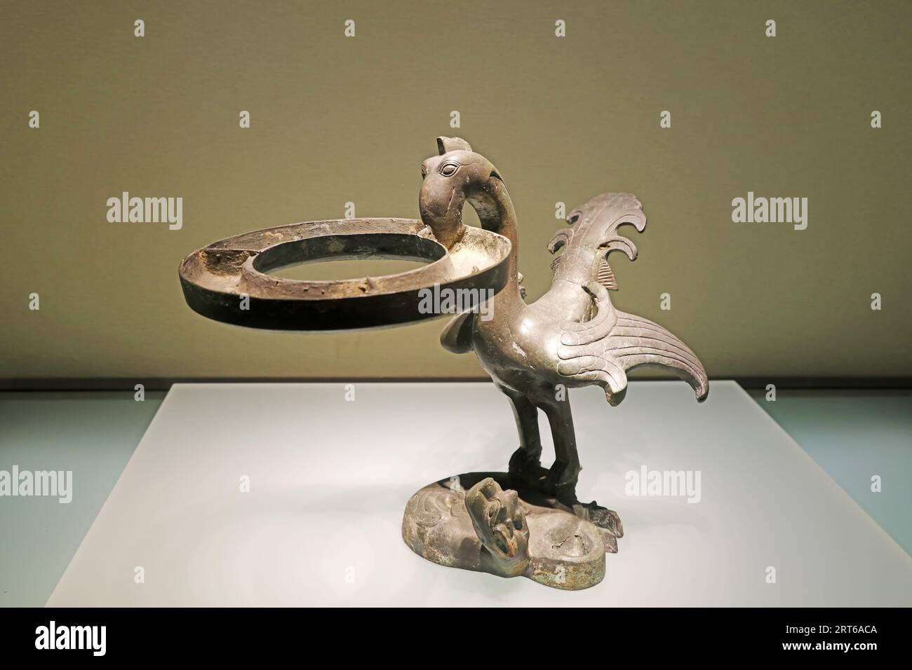 Ancient Chinese bronze utensils, unearthed cultural relics Stock Photo ...