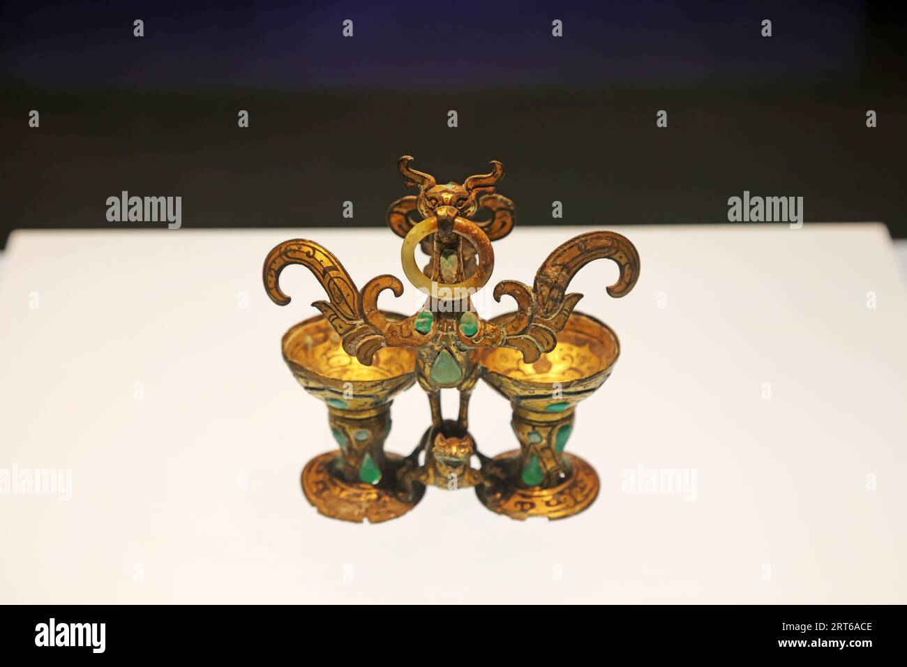 Ancient Chinese bronze utensils, unearthed cultural relics Stock Photo ...