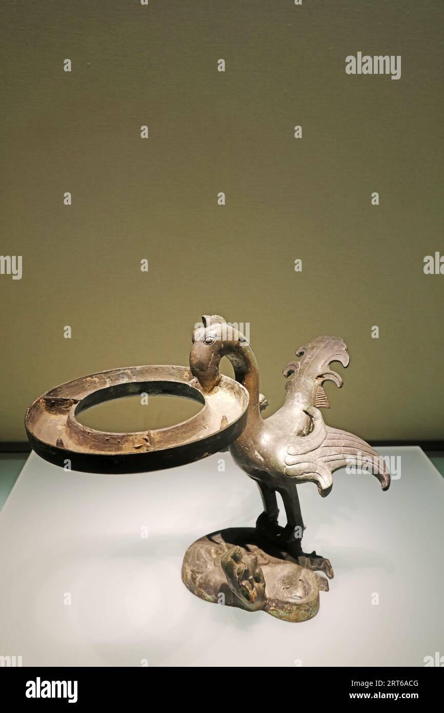 Ancient Chinese bronze utensils, unearthed cultural relics Stock Photo ...
