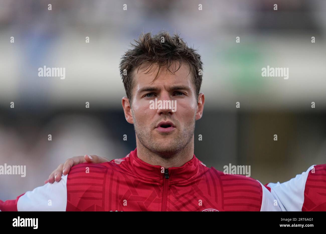 September 10 2023: Joachim Andersen (Denmark) looks on during a Group H ...