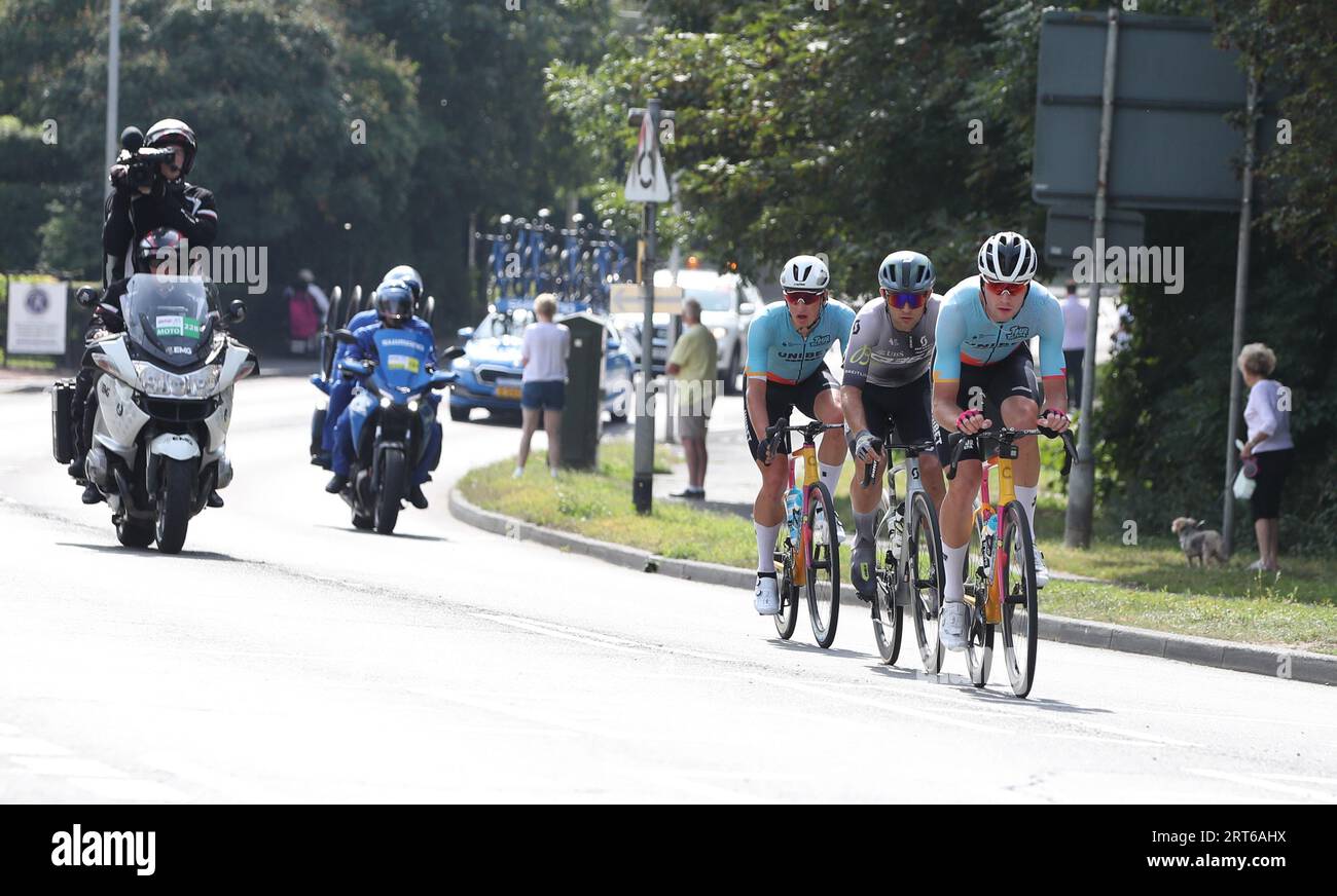 Hartthijs de Vries NED of TDT-Unibet Cycling Team and Joren Bloem NED ...