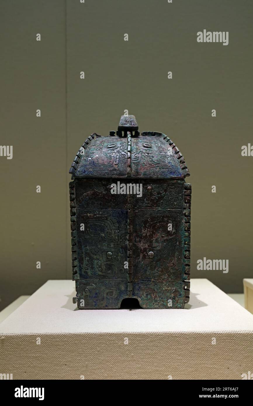 Ancient Chinese bronze utensils, unearthed cultural relics Stock Photo ...