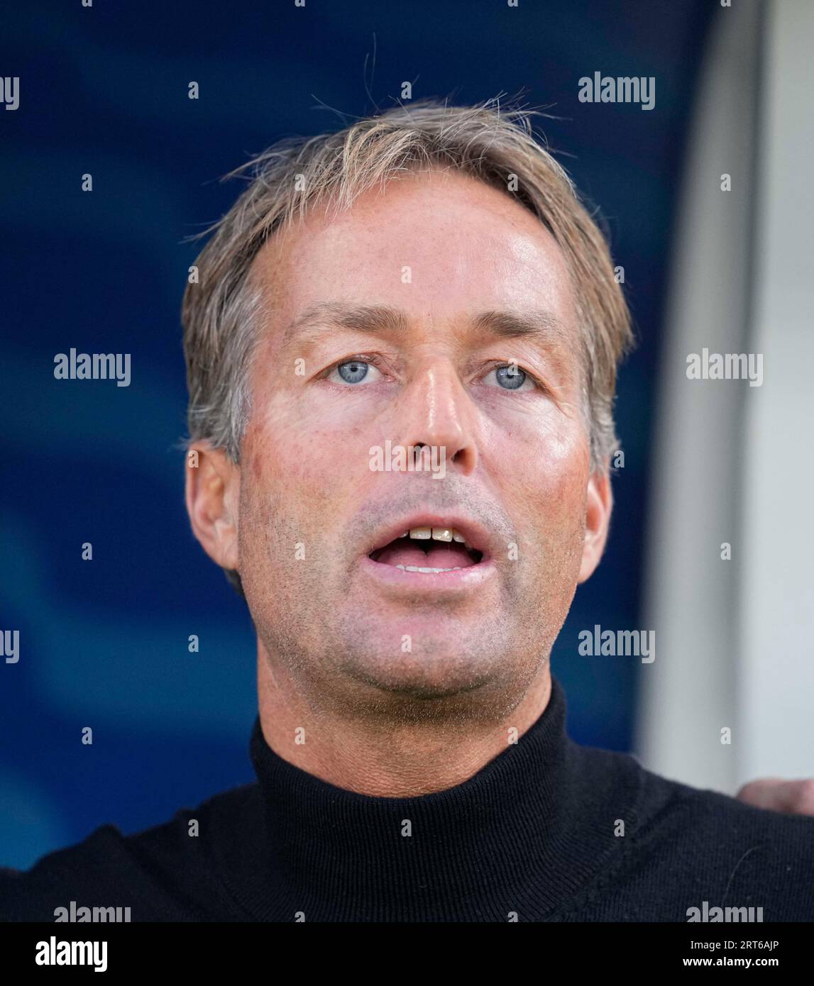 September 10 2023: Kasper Hjulmand (Denmark) looks on during a Group H ...