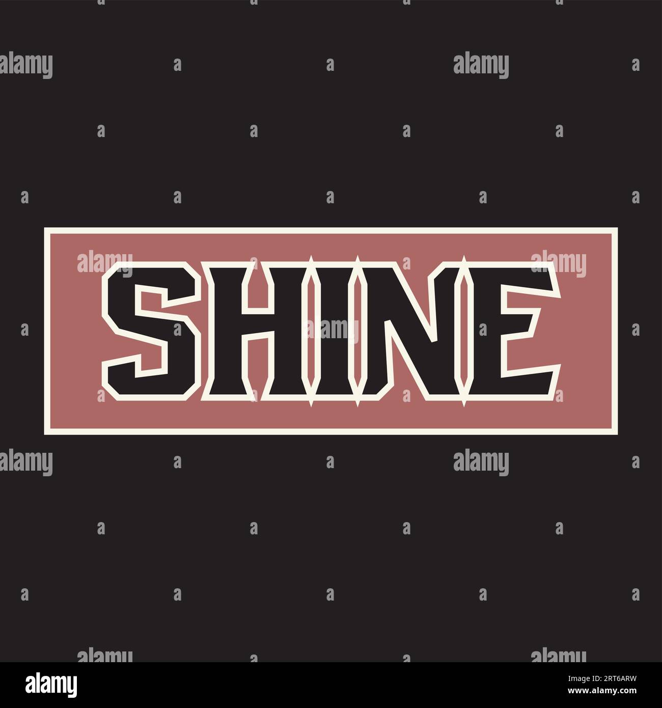 Shine lettering text effect typography dark t shirt design Stock Vector ...