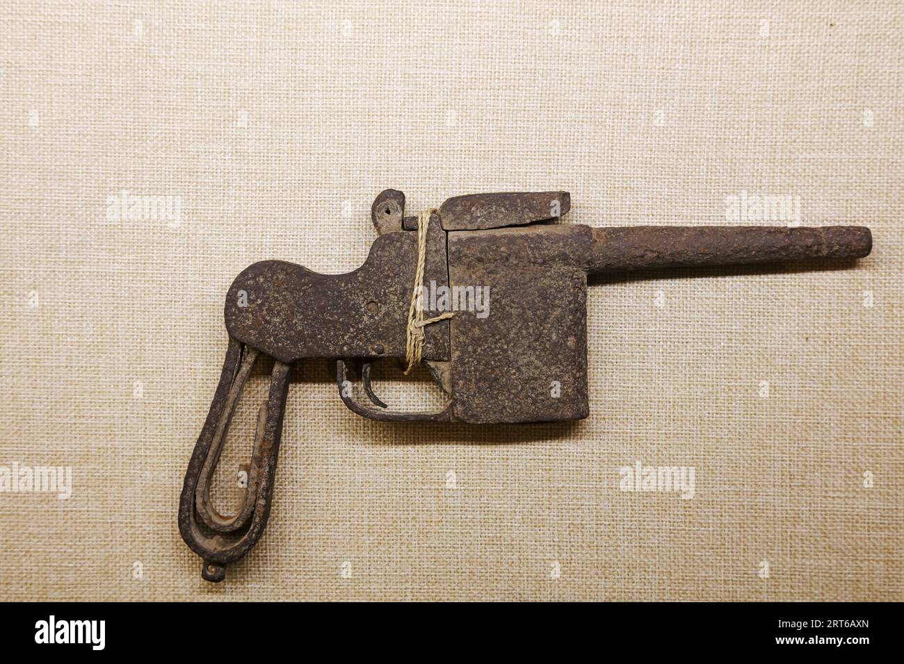 Broken pistols in the exhibition hall Stock Photo - Alamy