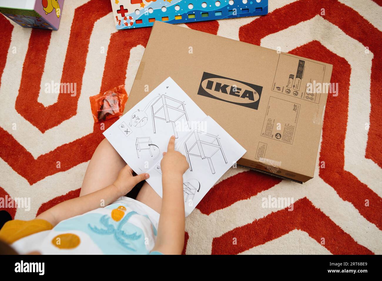 Paris, France - Jul 29, 2023: Clutching the IKEA Knarrevik Bedside ...