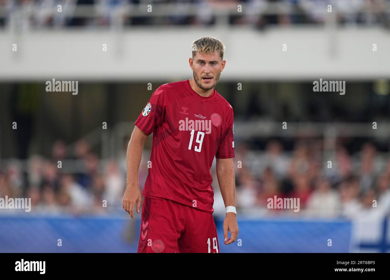 September 10 2023: Jonas Wind (Denmark) looks on during a Group H EURO ...