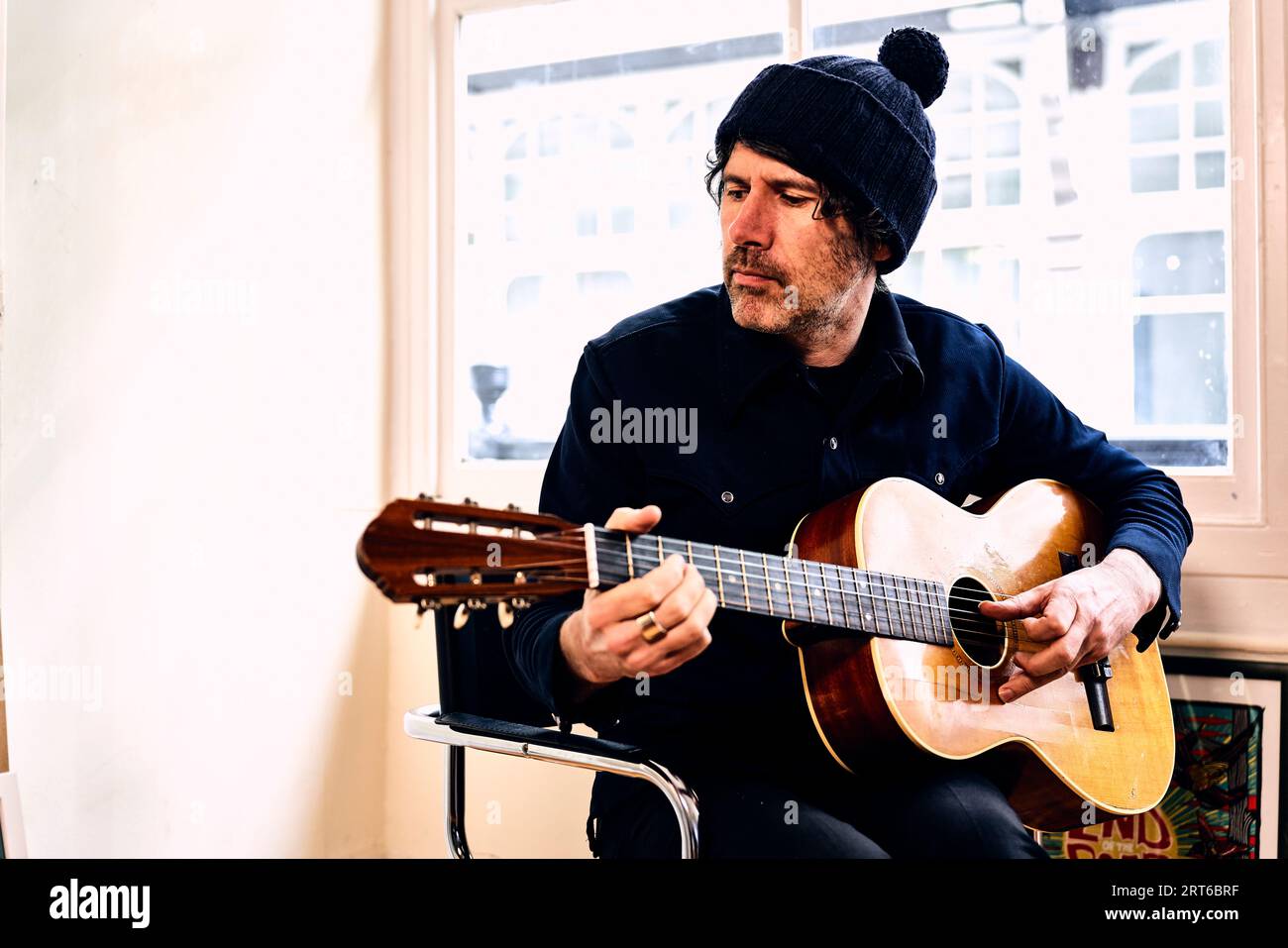 Gruff Rhys photographed in Cardiff in 2018 Stock Photo - Alamy