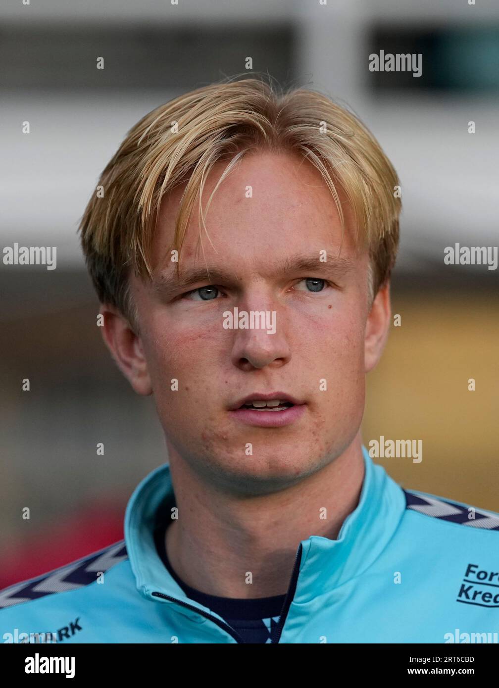 September 10 2023: Victor Kristiansen (Denmark) looks on during a Group ...