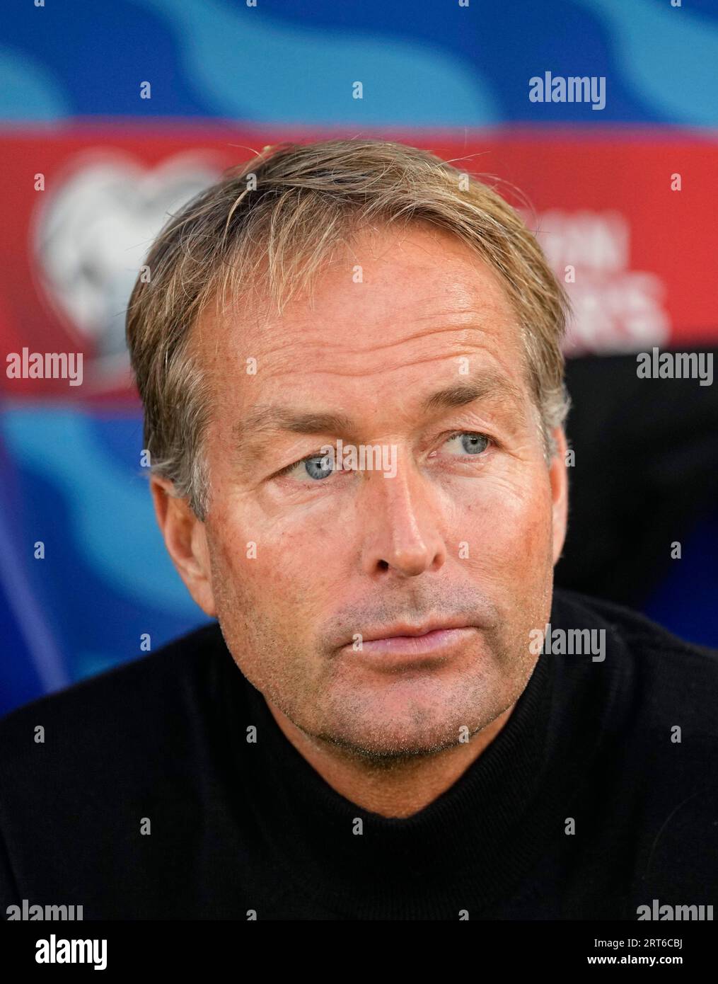 September 10 2023: Kasper Hjulmand (Denmark) looks on during a Group H ...