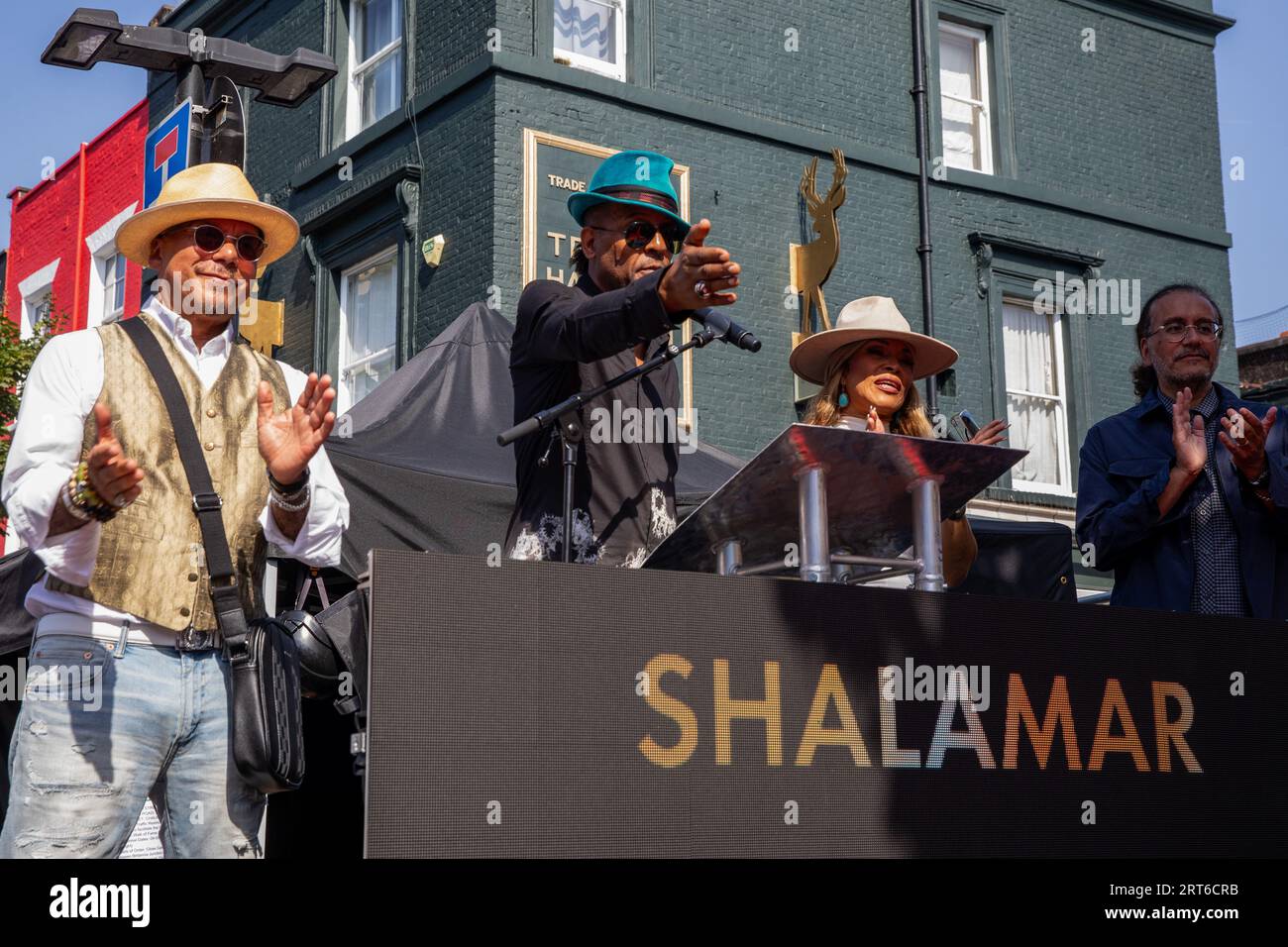London, UK. 9th September, 2023. Howard Hewett (l), Jeffrey Daniel (c ...