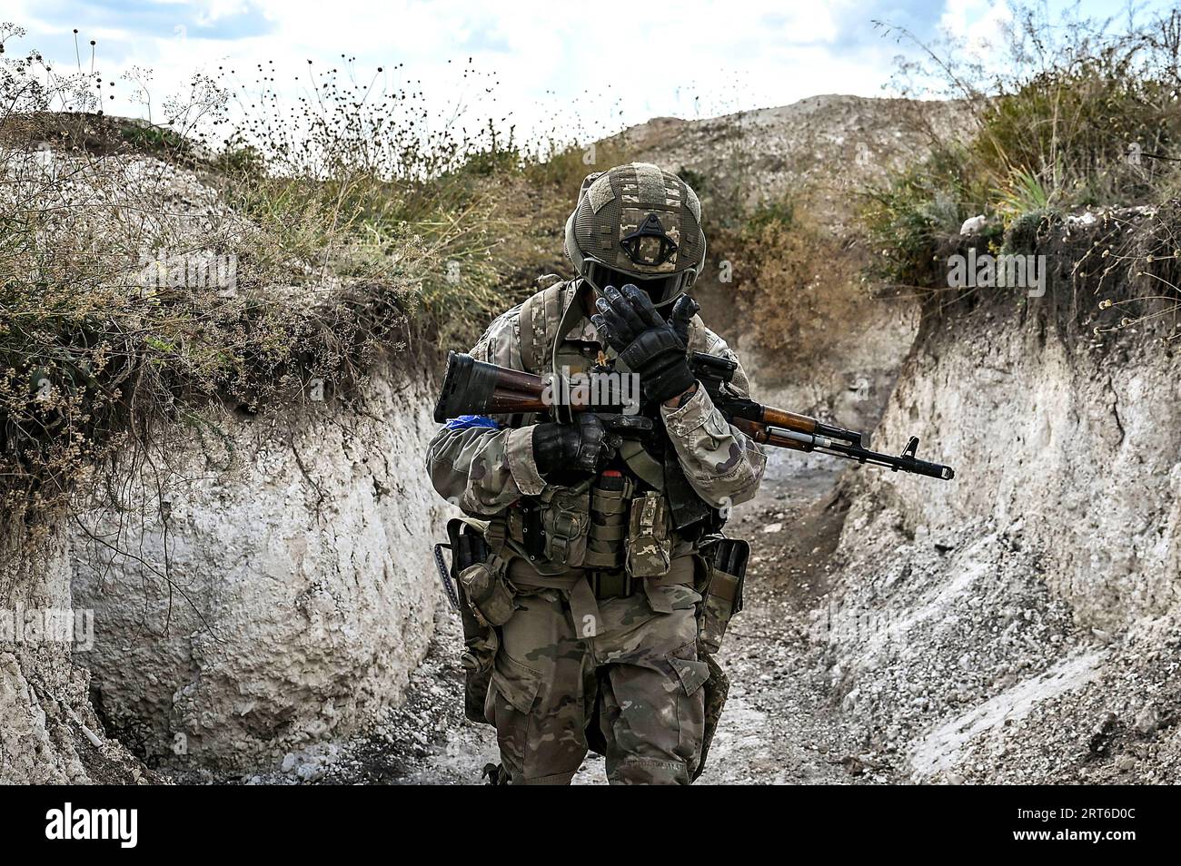 UKRAINE - SEPTEMBER 7, 2023 - A serviceman of the 3rd Separate Assault ...