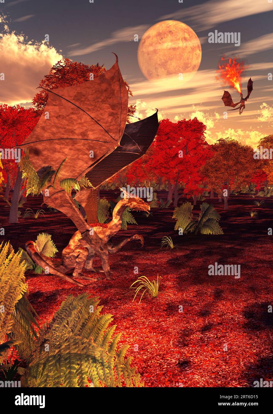 3d dragons hi-res stock photography and images - Alamy