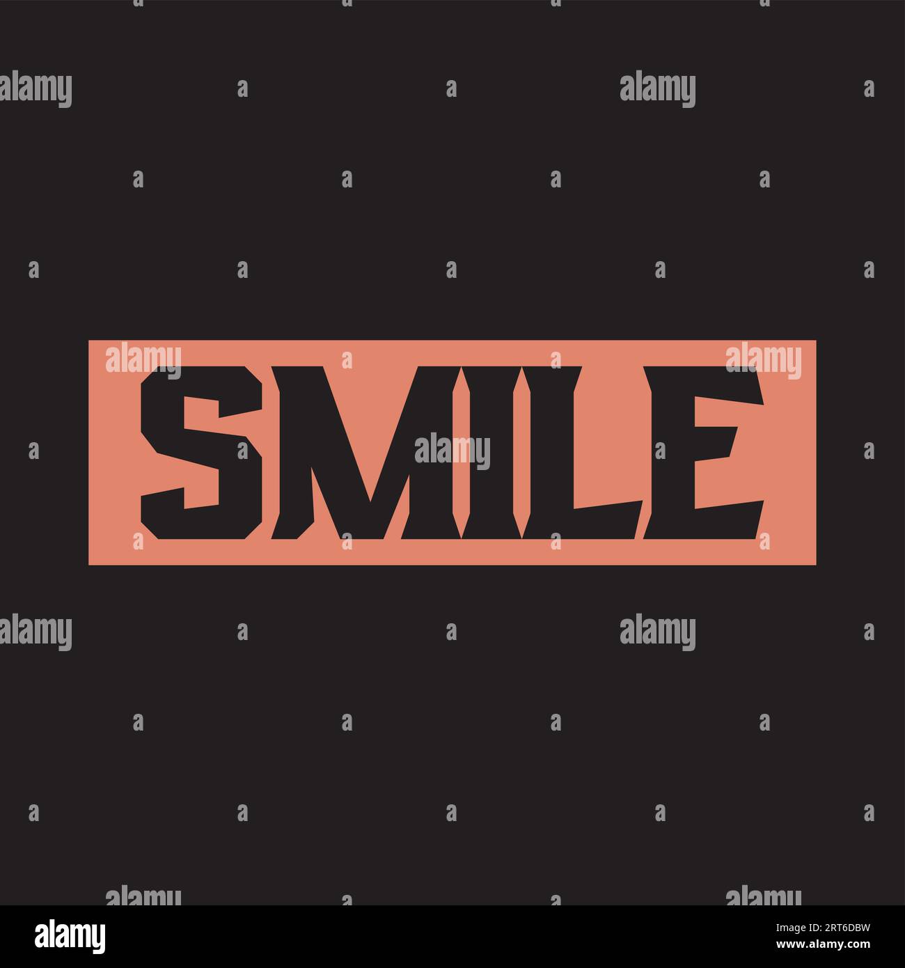 Smile lettering text effect typography dark t shirt design Stock Vector ...