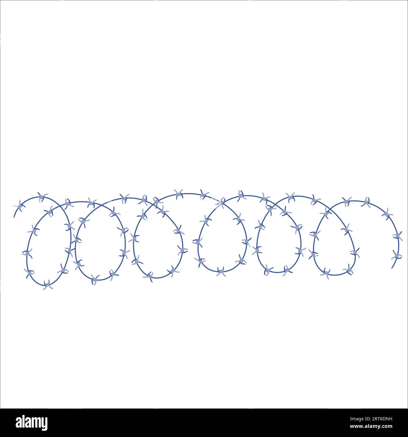 Sharp barbed wire fence barrier frame illustration Stock Vector Image ...